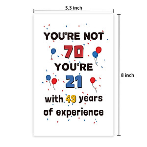 Ulbeelol Funny 70th Birthday Card, Happy 70th Birthday Card, Humorous 70 Years Old Bday Card for Grandma Father Husband Him...