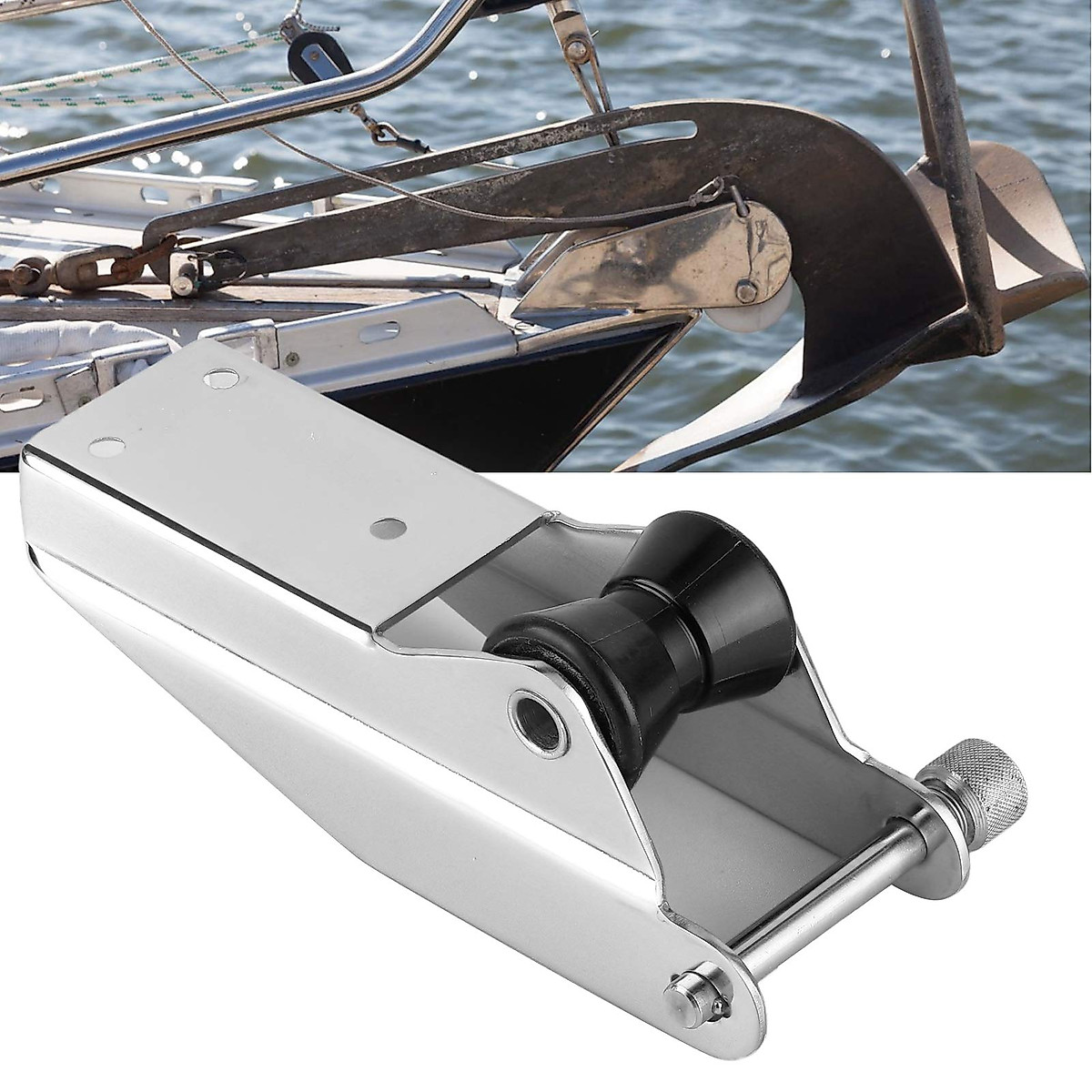Anchor Roller Stainless Steel,7.88in Anchor Roller Fixed Bracket 316 Stainless Steel Marine Boat Docking Hardware Accessories