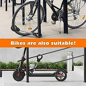 Scooter Lock, Electric Scooter Locks Anti Theft, Heavy Duty Anti-Theft Chain Lock with Keys for E-Bike, Motorcycle, Electric Scooters, Segway Ninebot and NIU (Black)