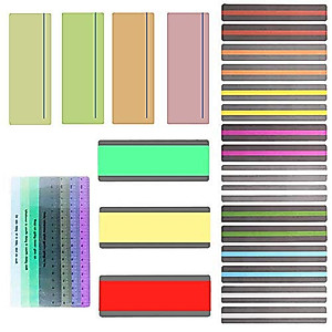 Allazone 27 PCS Reading Guide Highlight Strips 4 Style Highlight Strips Colored Overlay Highlight Bookmarks Help with Dyslexia for Children, Teacher Teaching