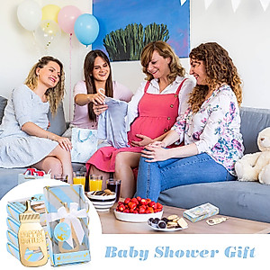 50 Pieces Bottle Opener Baby Shower Favor Cute Poppin Bottles Baby Shower Souvenirs for Guest Prize Party Winner Boy or Girl Gender Reveal Party Thank You Present Party Decoration Supplies (Blue Box)