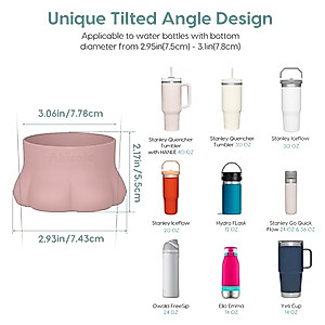 ORIHILL x Akisola Cat Paw Boot Sleeve, Silicone Bottom Cover Bumper for Water Bottle,Suitable for 40Oz Hydro Flask,Simple Modern and Stanley Tumbler,Stanley Silicone Boot (Pink Dusk)