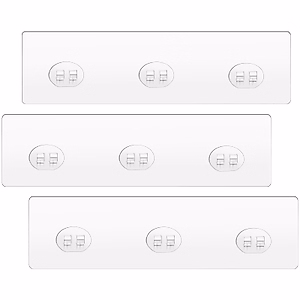 Gjinxi 3Pcs Shower Caddy Adhesive Replacement Hook, Transparent Adhesive for Shower Caddy Sticky Pads, No Drilling Waterproof Adhesive Hooks for Shower Basket, Soap Holder, Kitchen Racks