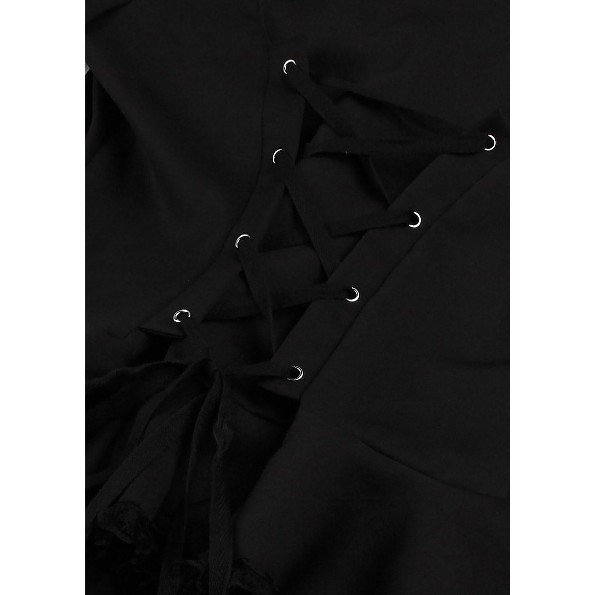 Nihsatin Women Double Breasted Victorian Steampunk Blazer Coat Jacket with Lace Hem