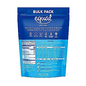 EQUAL 0 Calorie Sweetener, Granulated Sweetener, Sugar Substitute, Zero Calorie Sugar Alternative, Sugar Alternative, 1 Pound Bulk Bag (Pack of 6)