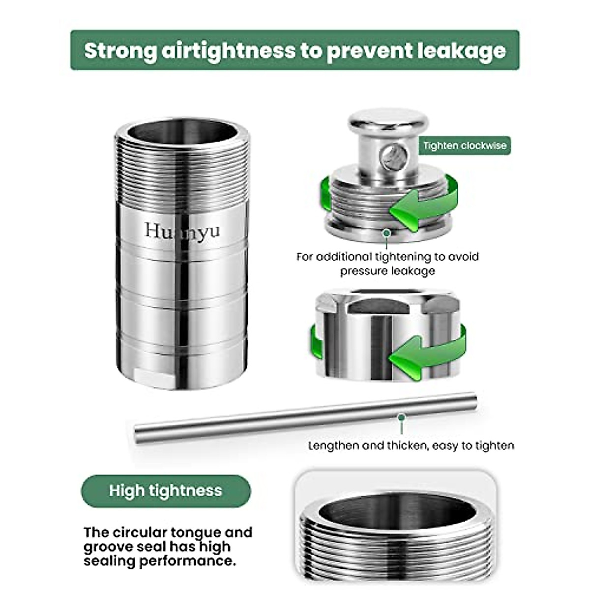 Huanyu 50ml PTFE Lined Hydrothermal Synthesis Autoclave Reactor 200℃ 3Mpa with PTFE Chamber High Pressure Digestion Tank Stainless Steel vessel Kettle for lab corrosion resistance