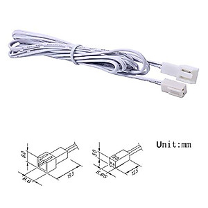 AIBOO Extension Cables 9.84FT LED Under Cabinet Puck Lighting, 2-Pin Male and Female Cable Connector Extension Cords for LED Puck Lights with White Cords (6 Pack)