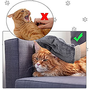 2 Pcs Sugar Glider Bonding Mitt, Calming Sleeping Glove, Bite Proof Animal Handling Gloves, Hedgehog Accessories Calming Glove for Train Your Sugar Glider Small Animals Hamster Rats Pet (Gray)