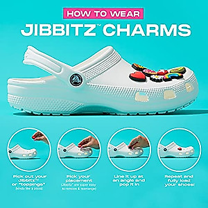 Crocs Baya Lined Clogs, Fuzzy Slippers for Kids and Toddlers, Rainbows and Clouds, 6 US Unisex