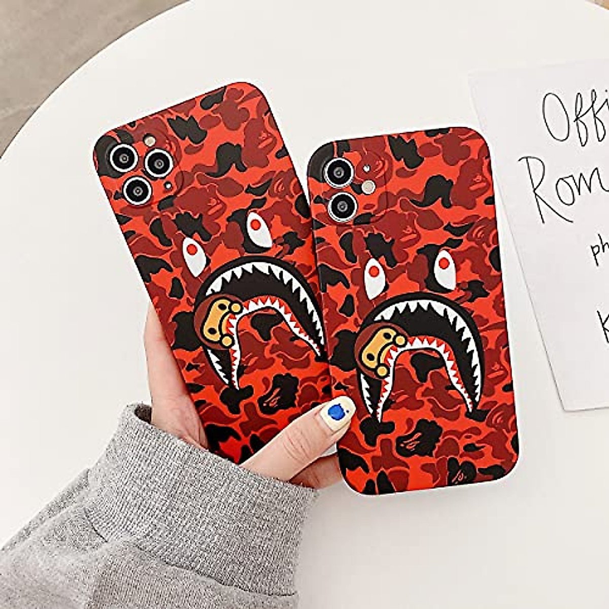 Hoolcase iPhone 11 Soft Case for Shark Face/Shark Teeth Fans Girls Kids Boys, Cartoon Cute Fun Funny Shockproof TPU Protective Non-Slip 6.1 Inch Case for iPhone 11 (H-YU)