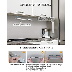 54-LED Under Cabinet Lights Wireless - Motion Sensor LED Kitchen Closet Counter Lighting with 1500mAh Rechargeable Battery & Magnetic Mount, Ideal Night Lights for Bedroom Babyroom Armoire Stair -2Pcs