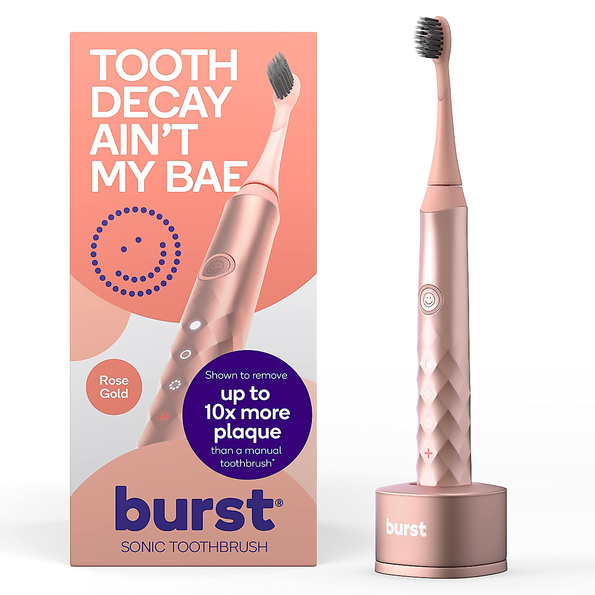 Burst Electric Toothbrush with Water Flosser Bundle, Rose Gold