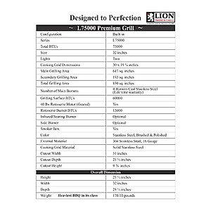 Lion Premium Grills L75625 32" Propane Grill