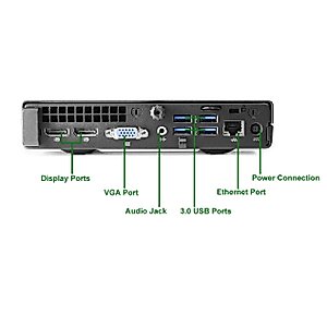 HP EliteDesk 800 G1 Tiny Computer Micro Tower PC, Intel Core i5 Processor, 16GB Ram, 1TB SSD,Wireless Keyboard & Mouse, WiFi | Bluetooth, Windows 10 Professional (Renewed)