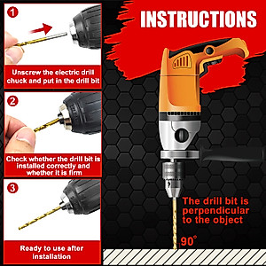 YIYITOOLS Titanium Twist Drill Bit Set 21 Piece Fit for Cutting Hard Metals，Such as Stainless Steel, Aluminum Alloy and Titanium Alloy 21 Pieces