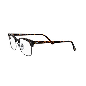 Ray-Ban RX3916V Clubmaster Square Prescription Eyeglass Frames, Havana/Demo Lens, 52 mm