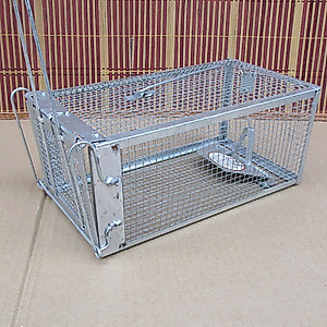 Generic Rat Trap, Mouse Traps, Chipmunk Trap, Live Rat Traps, Humane Mouse Chipmunk Cage Traps (Silver), LZ 072202