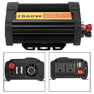 Car 1500W 12V DC to 110V AC 1500W Car Auto Voltage TransCompatible withmer Inverter Converter Car Charge