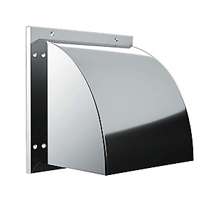 LXLTL Wall-Mountable Bull-Nose Vent, Vent Cowl 304 Stainless Steel Air Vent Louvers Cover Chimney Cowl Cap with Louvres Built-in Fly Screen Mesh Vent Cowl,8 inches