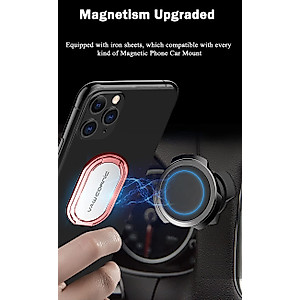 VAWcornic Phone Ring Holder Finger Kickstand, 540° Dual Direction Rotating Phone Grip for iPhone, Samsung, Huawei Smartphone, Tablet, Kindle, Switch Lite Compatible with Magnetic Car Mount