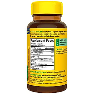 Nature Made Magnesium Complex with Vitamin D and Zinc Supplements, Magnesium Supplement for Muscle, Nerve, Heart & Bone Support with Vitamin D3 & Zinc for Immune Support, 60 Capsules, 30 Day Supply