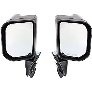 Kool Vue Left & Right Power Door Mirrors Compatible With Toyota FJ Cruiser 2007-2014 With Signal Light Paintable Pair