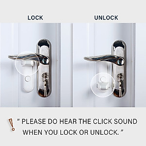 Heart of Tafiti Childproof Door Lever Lock, Baby Proofing Door Handle Lever, Door Handle Child Proof, Toddler Door Locks, Strong Adhesive no Tools Need or Drill (White, 2 Pack)