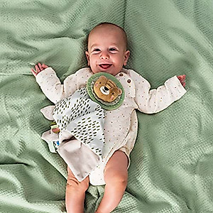 Taf Toys Soft Security Blanket with Pacifier Holder & Mane Teether Baby Lovey Unisex Lovie Baby Gifts for Newborn Boys and Girls Snuggle Toy Baby Lion Stuffed Animal for Ages 0-24 Months