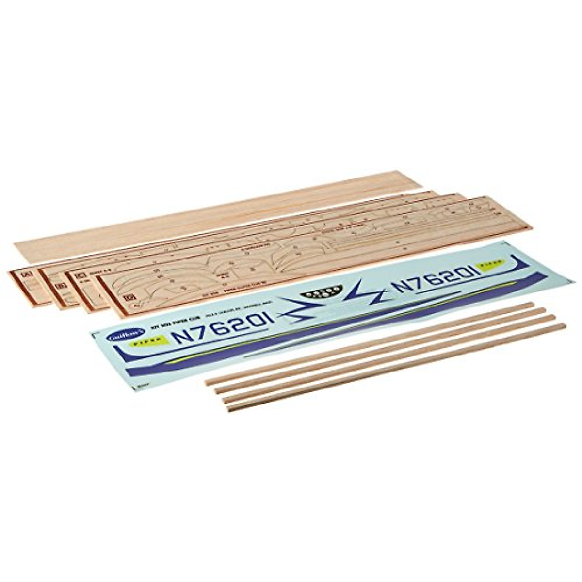 Guillow's Piper Super Cub 95 Laser Cut Model Kit Blue