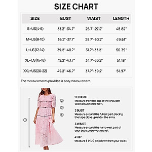 MEROKEETY Women's 2025 Summer Cute Bubble Sleeve Shirred Bohemian Dress Flowy Pleated Midi Long Dresses,Tearose,L