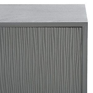 SAFAVIEH Home Collection Aliyah Distressed Grey 2-Door 1-Shelf Entertainment Media Stand up to 55" Flatscreen TV