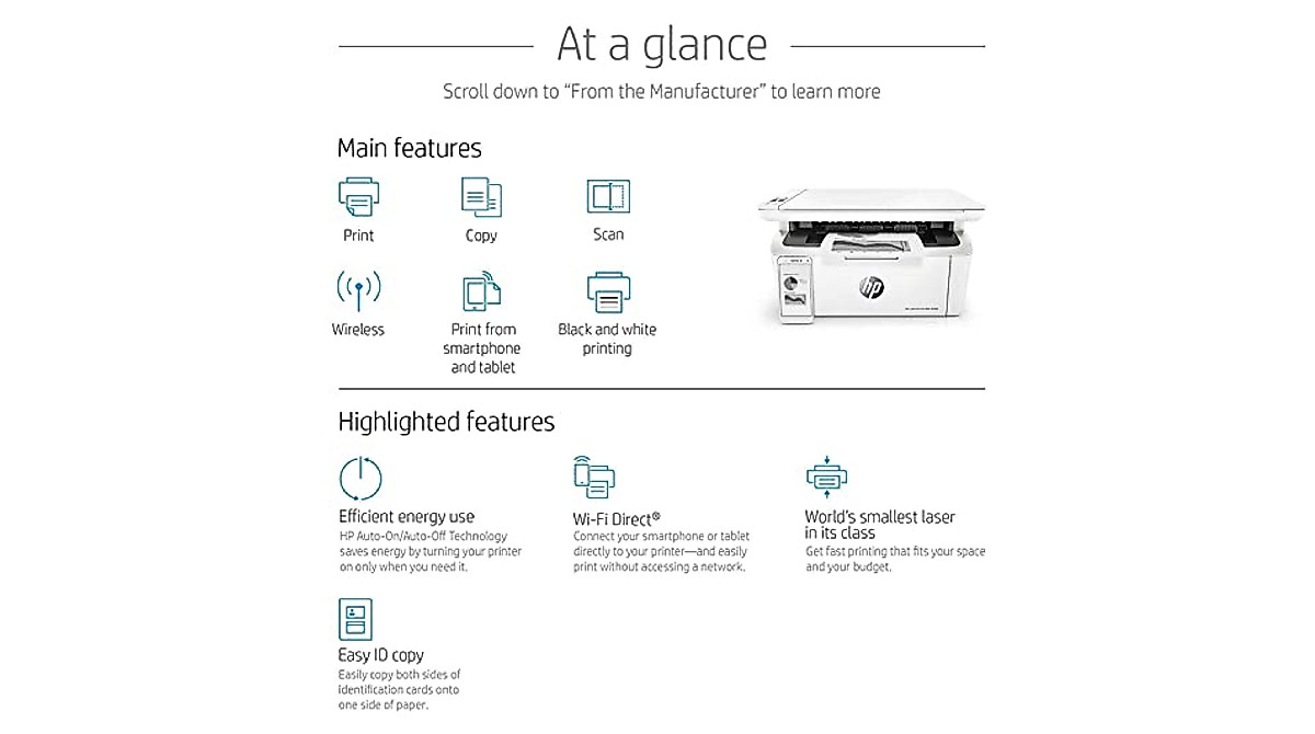 HP LaserJet Pro M28w Wireless Printer - Compact, Fast, Multi-Function