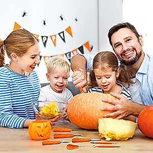 CRMPro 8 Pieces Pumpkin Carving Kit, Stainless Steel Pumpkin Carving Tools with Carrying Case for Kids & Adults Easily Carve Sculpt Halloween Jack-O-Lanterns