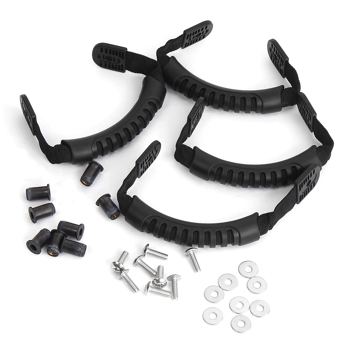 LIXADA Kayak Carry Handles 4pcs Black Kayak Accessories Kayak Handles