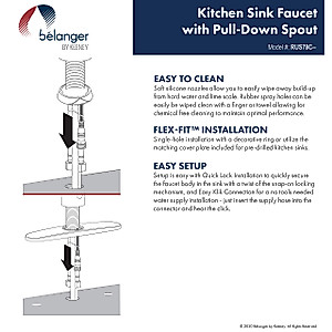 Belanger Faucet RUS78CCP Kitchen Sink Faucet, Polished Chrome