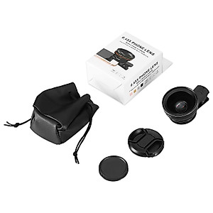 Criacr Phone Camera Lens, 0.45X Super Wide Angle Lens, 15X Macro Lens, Clip-On 2 in 1 Professional for iPhone Lens Kit for TIK Tok, Vlog, Yotube, Compatible with iPhone, Samsung, Google Pixel
