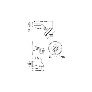 Pfister R891CBC Avalon 1-Handle Tub & Shower Valve Only Trim, Polished Chrome