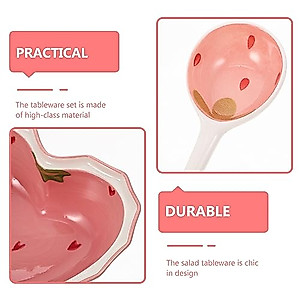 1 Set bowl spoon plate set holiday dessert bowls ceramic food spoon rice spoon prep bowl ceramic plate ceramic bowl plate soup bowl fruits tray dip bowls food plate ceramics salad