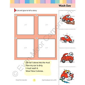 Learning Line: Beginning Sequencing, Prek - Kindergarten Workbook