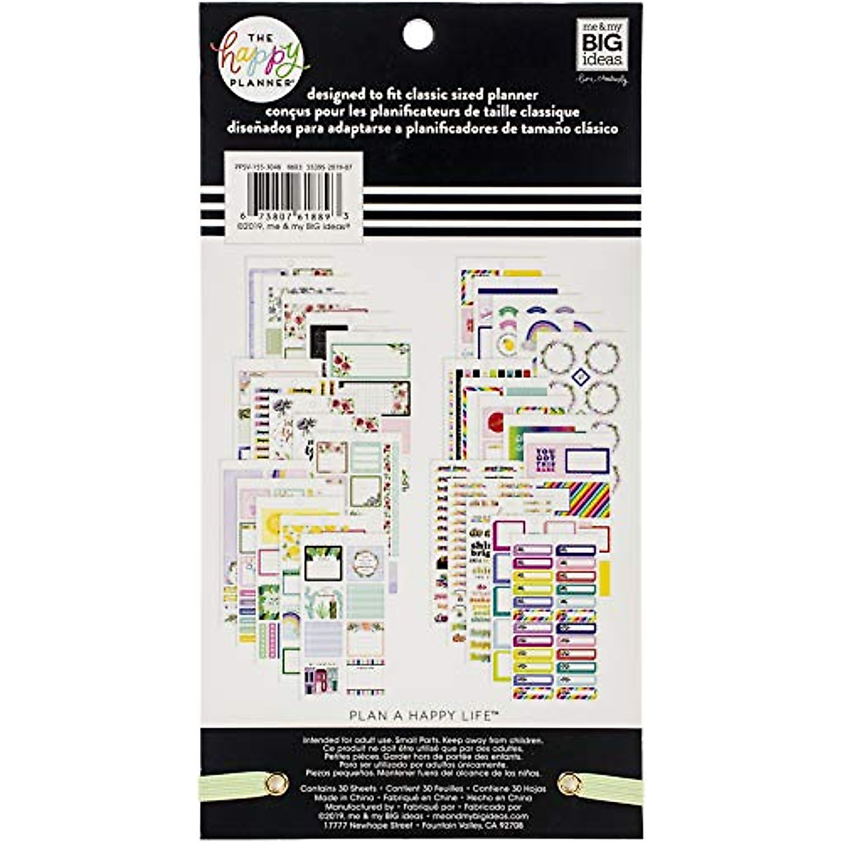 ME & MY BIG IDEAS Happy Planner STCKRS, Horizontal, 464/Pkg