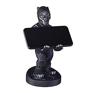 Exquisite Gaming: Marvel End Game: Black Panther - Original Mobile Phone & Gaming Controller Holder, Device Stand, Cable Guys, Licensed Figure