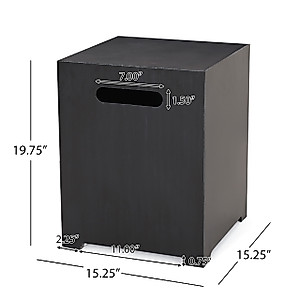 Christopher Knight Home 318047 Wellington Tank Holder, Black + Brushed White