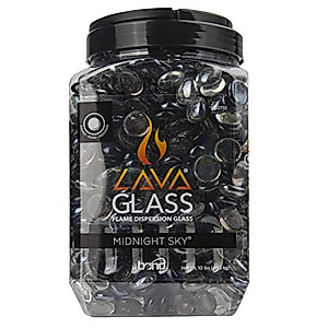 Bond Manufacturing 50710 LavaGlass Round Firepit Dispersion Glass, Midnight Sky