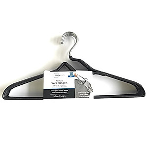 Mainstays Nonslip heavy wire Clothes Hangers, 10 count black