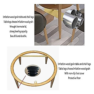 Leisure Table and Chair Set Office Conference Room Business Negotiation Reception 90cm Square Table Home Living Room (Color : Blue) (Color : Peacock Blue)