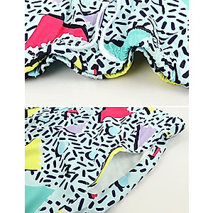 Arssm Mens 2 Pieces Vintage Shirts and Shorts Set 80s 90s Outfit Button Down Beach Suit Quick Dry for Vintage Halloween Party(Green-XL)