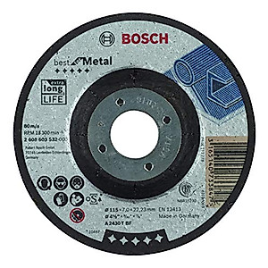 Bosch 2608603532 Grinding Disc For Metal Cranked 4.53inx7mm