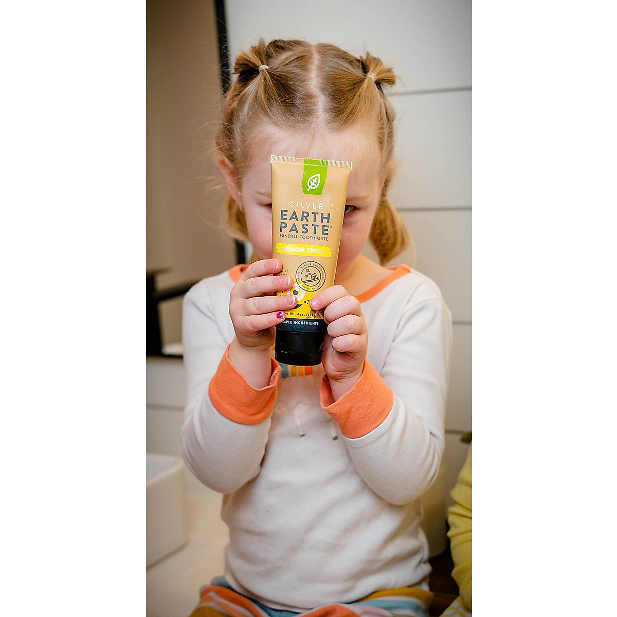 Redmond Earthpaste with Silver - Natural Non-Fluoride Toothpaste, 4 Ounce Tube (Lemon Twist)