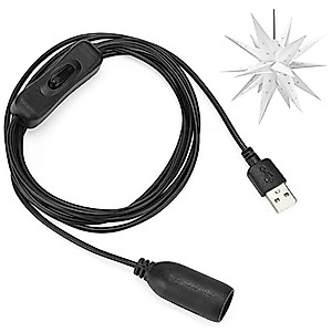 GutReise 5V USB to E14 Socket,2pcs E14 LED Bulbs 5V-6V Lamps for Table lamp Ceiling Christmas Star Home Decoration