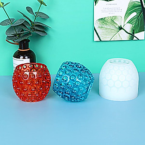Handmade Candlestick UV Crystal Epoxy Resin Mold Jewelry Tray Storage Box Silicone Mould Flower Pot Planter Resin Mold DIY Crafts Home Decorations Ornaments Casting Mold